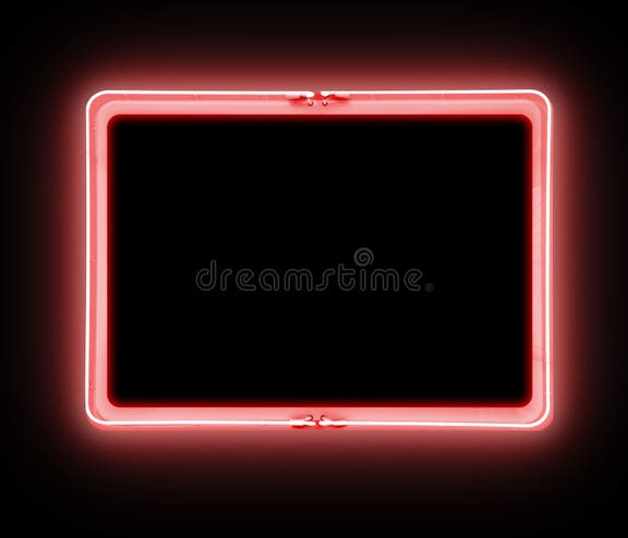 Neon Red Warning Sign Symbol Stock Image - Image of neon, entrance ...