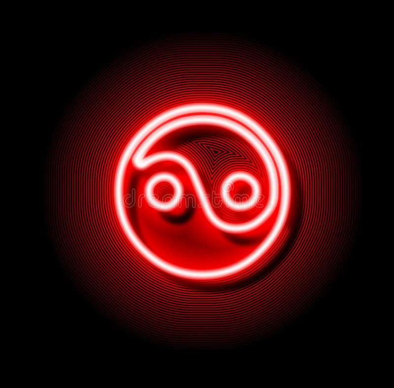 Red Ying Yang Illustration stock vector. Illustration of assorted - 6977331