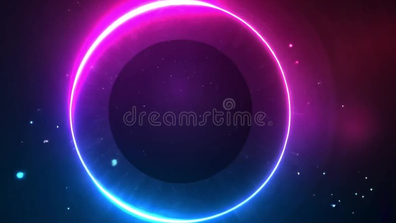 Neon Ring in Space: Abstract Cosmic Background Stock Footage - Video of ...