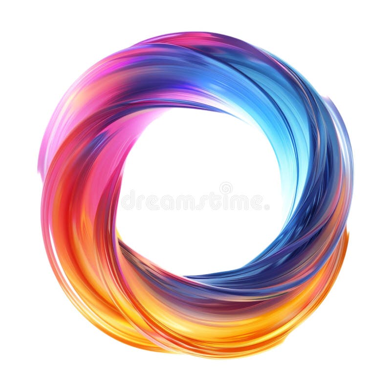 Neon Round Circle on Transparent Background - Ai Generated Stock ...