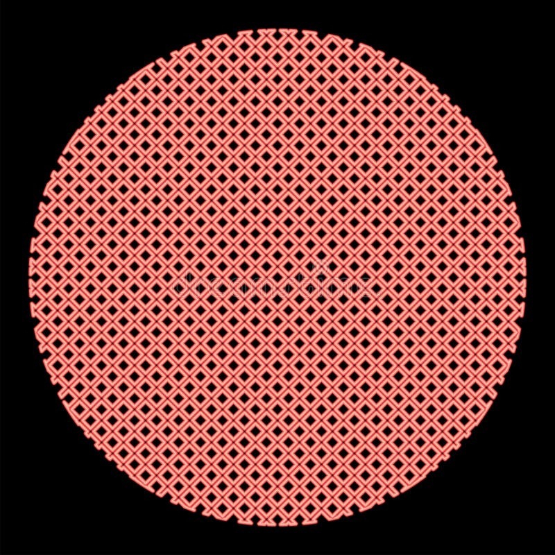 Neon Round Filter Material Red Color Vector Illustration Image Flat ...