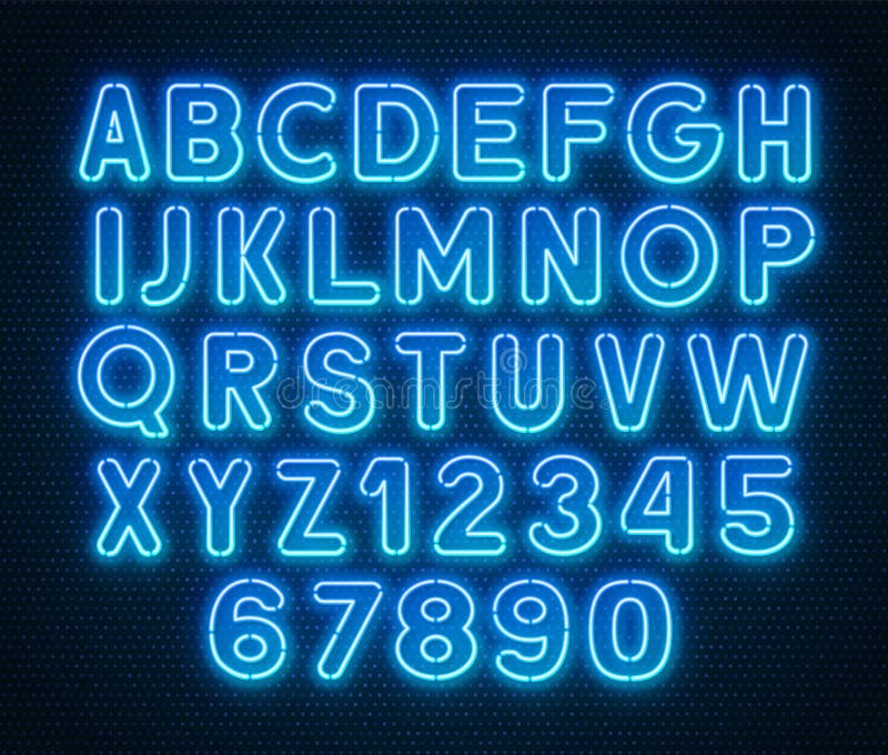 3D Rounded Blue Font. Tube Alphabet. Bubble Typeset. Typography Vector ...