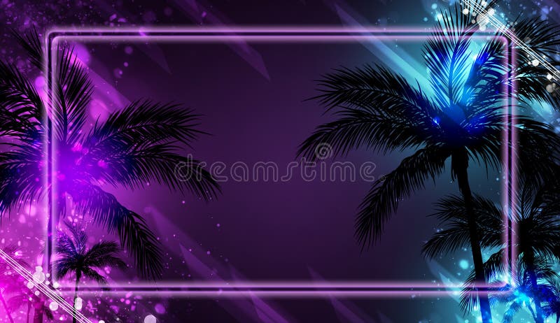 Neon 80s Music Banner stock photo. Image of clubbing - 191793668