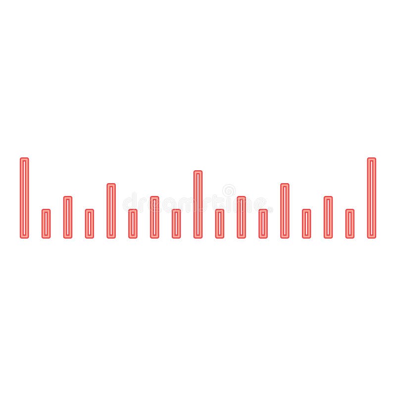 Neon Scale Ruler Red Color Vector Illustration Image Flat Style Stock ...