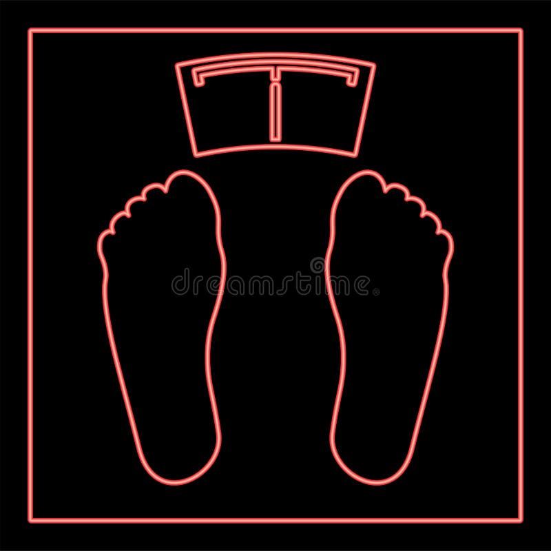 Neon Scales Red Color Vector Illustration Flat Style Image Stock Vector ...