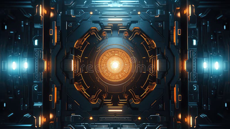 Neon sci fi texture stock illustration. Illustration of high - 361067135