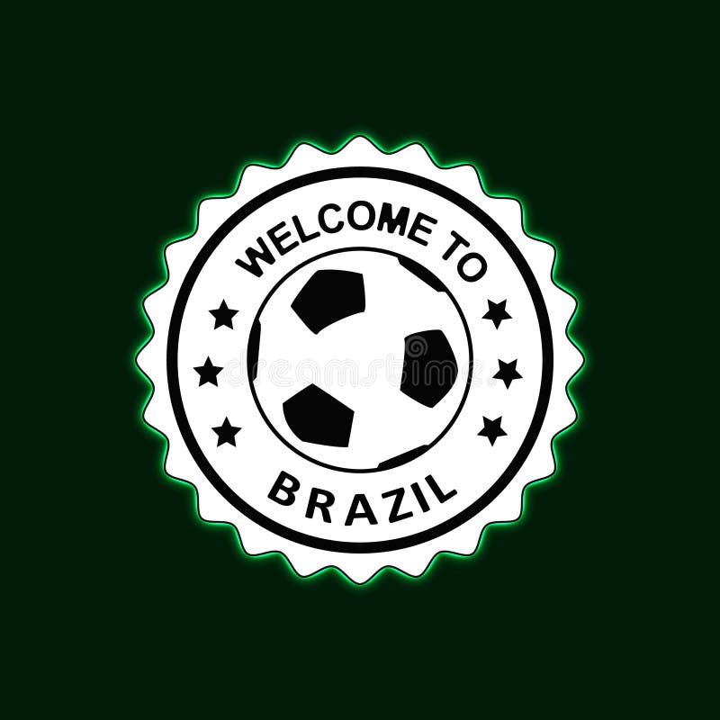 Welcome To BRAZIL Neon Seal with Colourful Image Stock Illustration ...