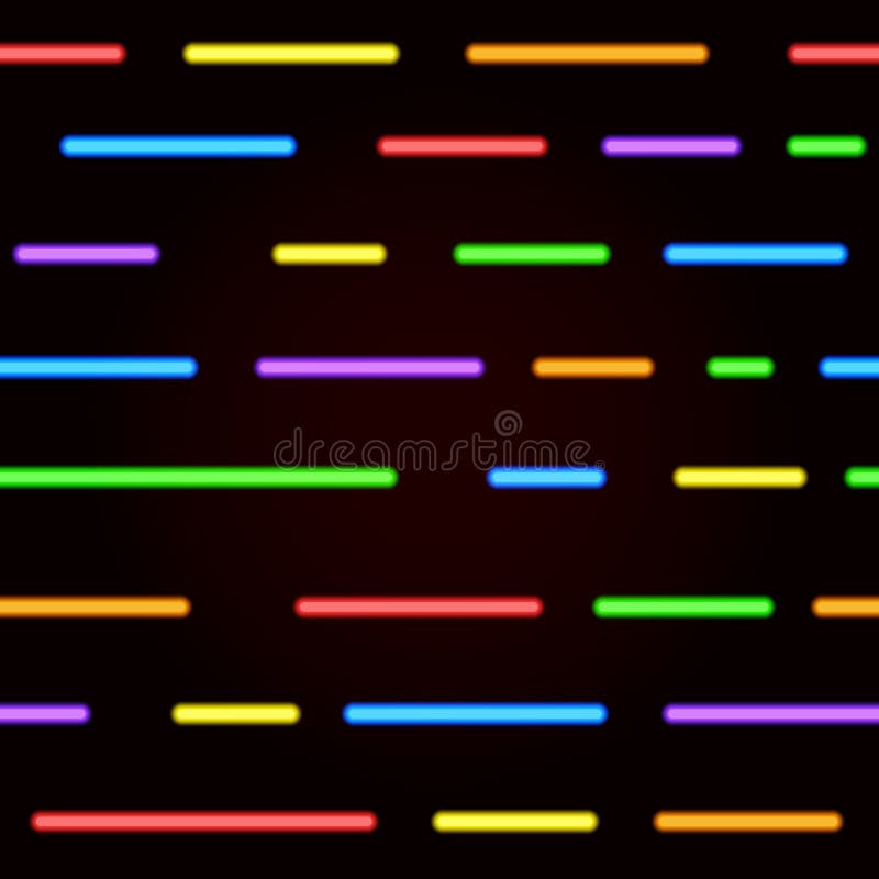 Neon Seamless Pattern. Vector Bright Neon Lines Stock Vector ...