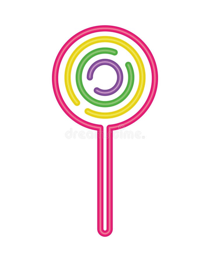 Neon shape candy stock vector. Illustration of design - 295598184
