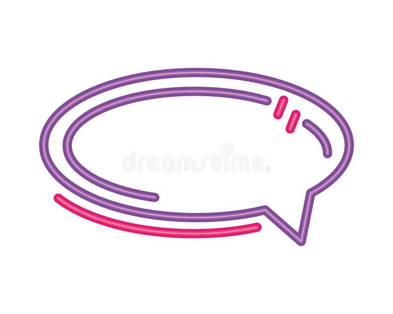 Neon shape chat bubble stock vector. Illustration of communication ...