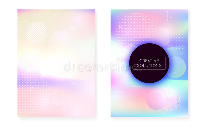 Neon Shape. Minimalist Fluid. Violet Retro Pattern Stock Vector ...