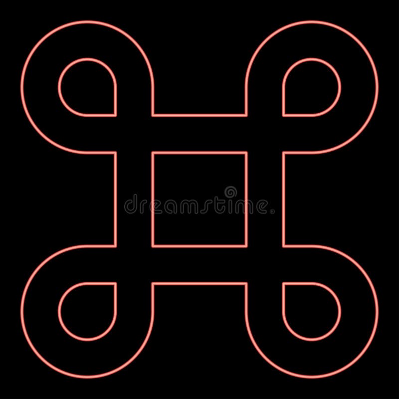 Neon Sharp Symbol Hashtag Label Tag Red Color Vector Illustration Image ...