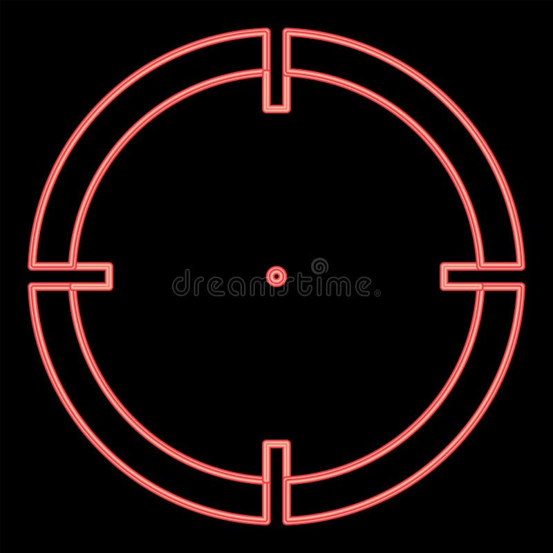 Neon Sight Red Color Vector Illustration Flat Style Image Stock Vector ...