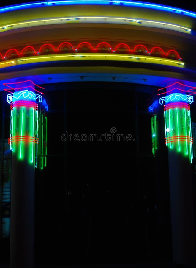 Neon sign stock image. Image of badge, shape, illuminated - 3351997