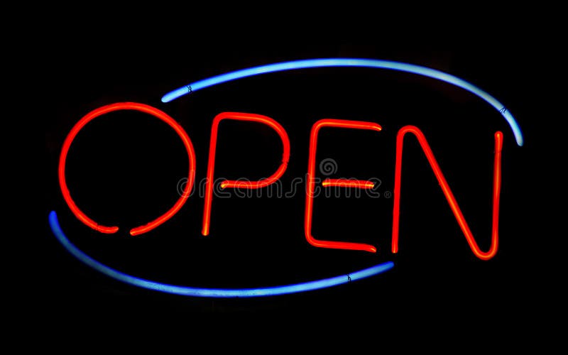 Open till late neon sign stock image. Image of dark, light - 14129205