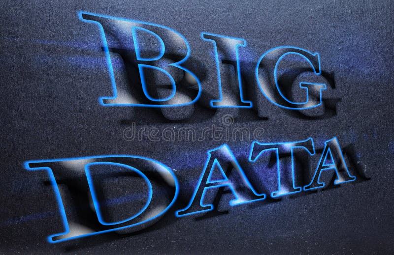 Neon Sign BIG Data in Perspective Stock Image - Image of abstract ...