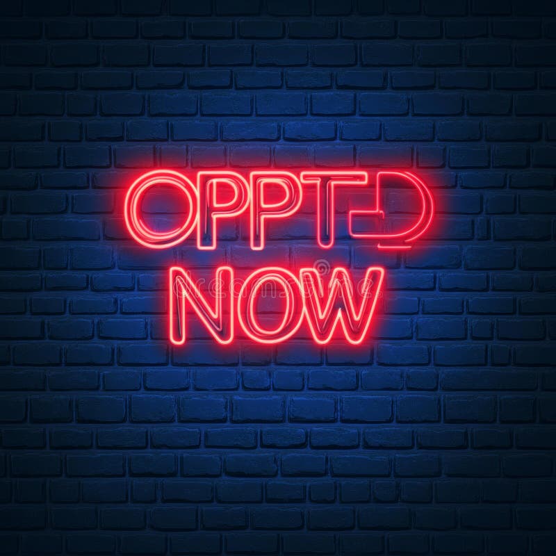 Neon Sign on the Brick Wall. Eps 10 Vector File Stock Illustration ...