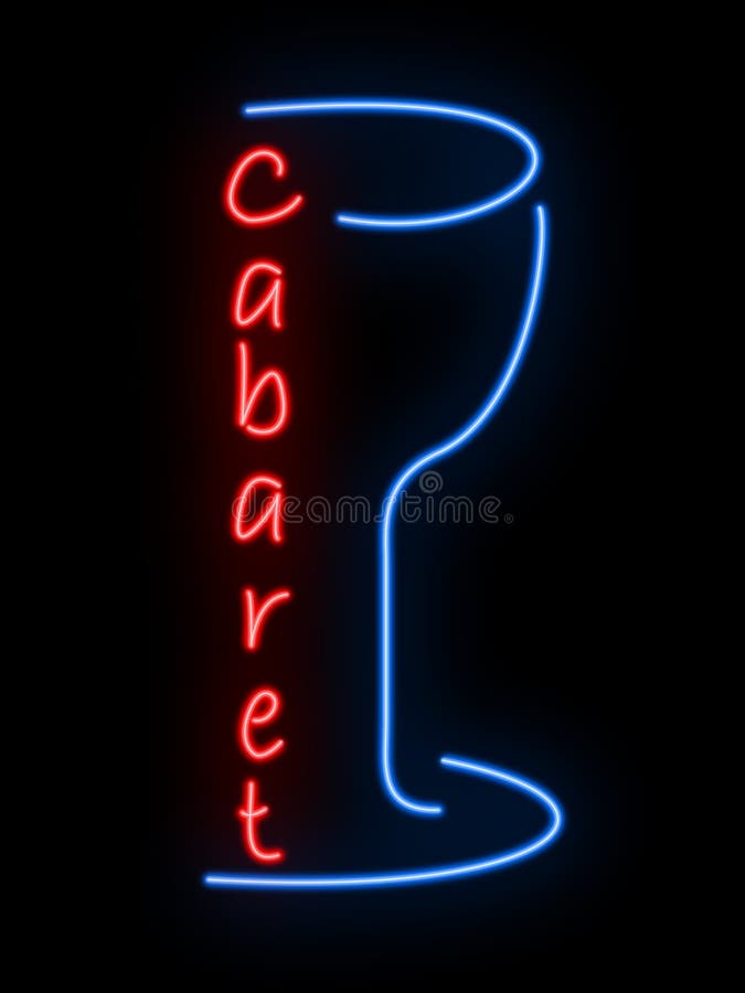 Neon sign - cabaret stock photo. Image of light, illuminated - 17125836