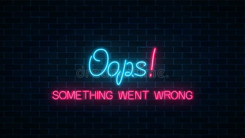 Oops Something Went Wrong. Error Page Concept. Vector Illustration ...