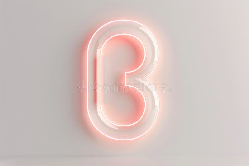 A Neon Sign Featuring the Letter B, Perfect for Advertising or Signage ...