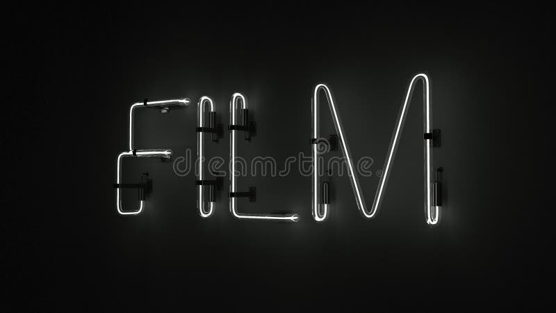 Neon Sign Film stock illustration. Illustration of brackets - 184424899