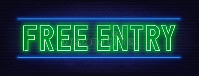 Free Entry Neon Stock Illustrations – 24 Free Entry Neon Stock ...
