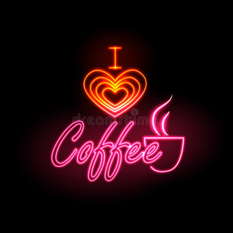 I Love Coffee Sign Stock Illustrations – 521 I Love Coffee Sign Stock ...