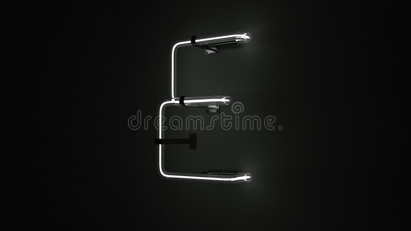 Neon Sign Letter E stock illustration. Illustration of lambent - 184425493
