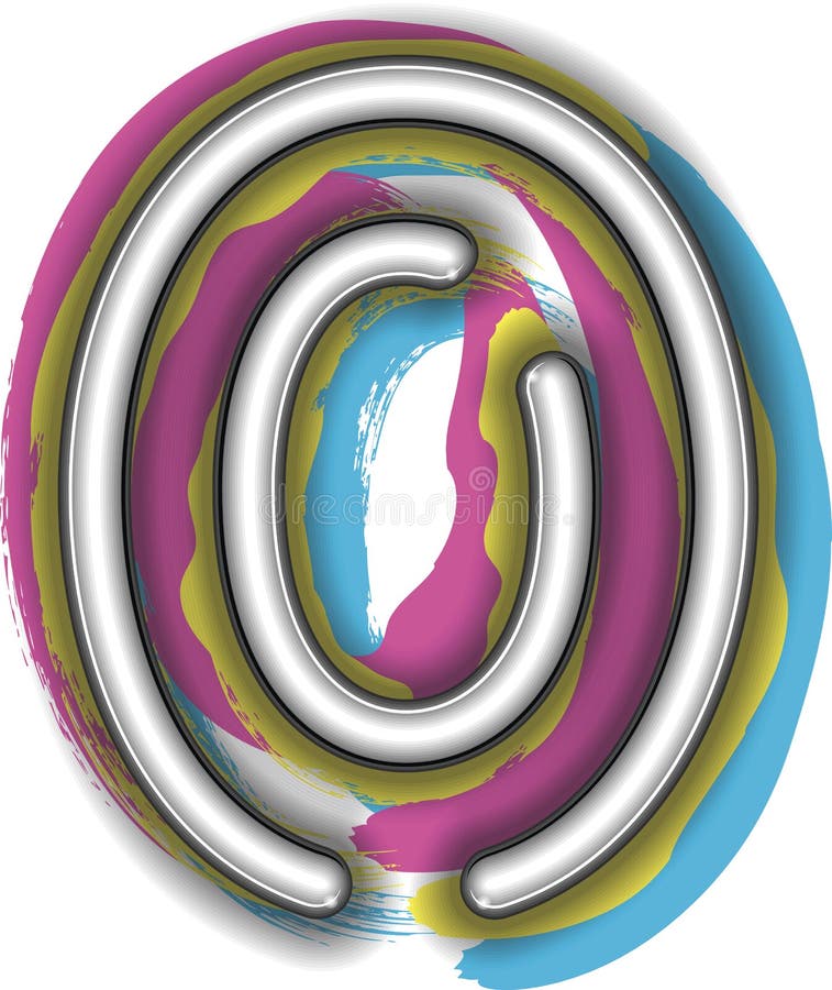 Neon Sign Letter O Illustration Stock Vector - Illustration of ...