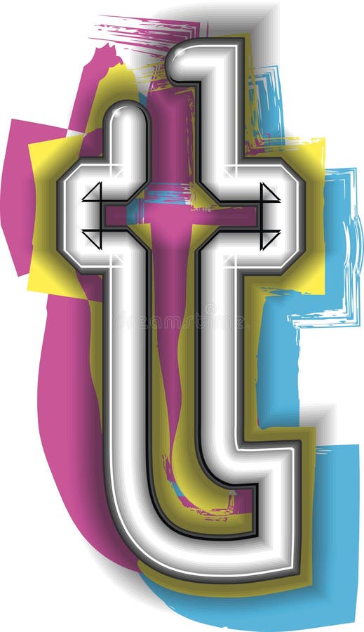 Neon Sign Letter T Illustration Stock Vector - Illustration of ...