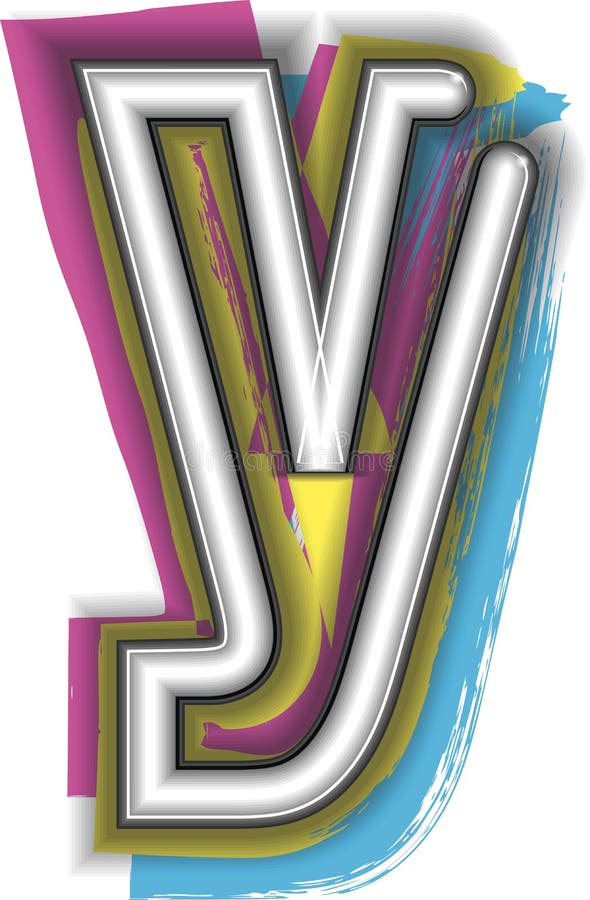 Neon Sign Letter Y Illustration Stock Vector - Illustration of ...