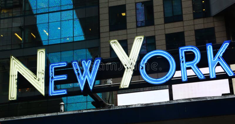 Neon sign New York stock image. Image of york, united - 57771347