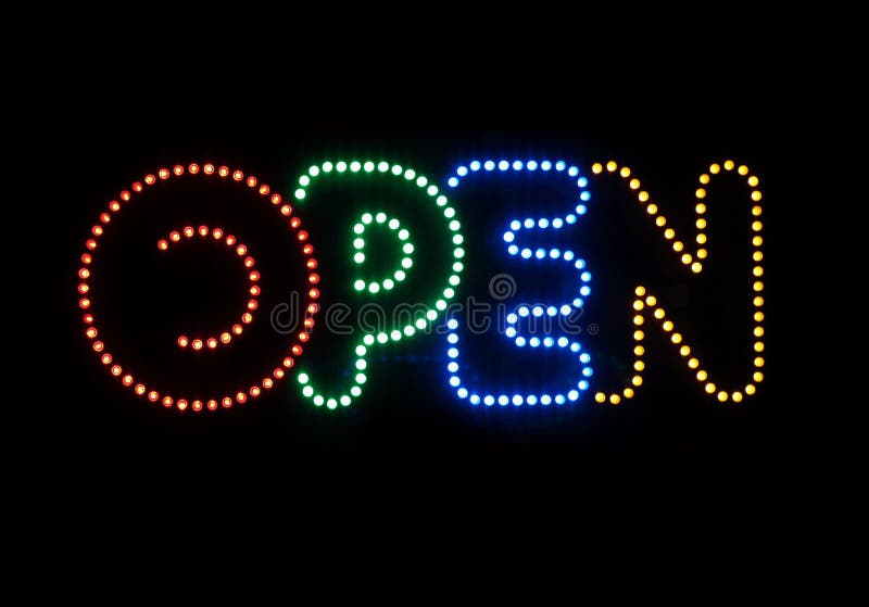 Open till late neon sign stock image. Image of dark, light - 14129205