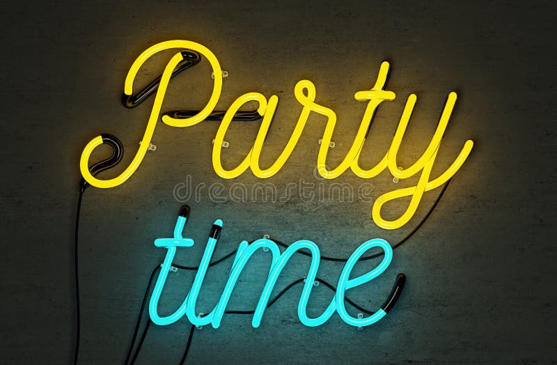 Party Time Sign Neon Stock Illustrations – 1,099 Party Time Sign Neon ...