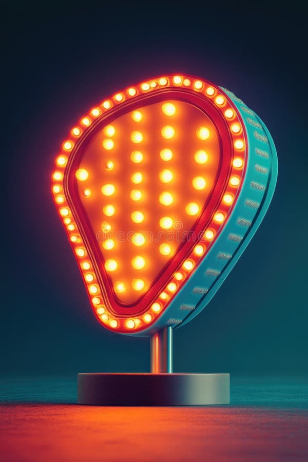 A Neon Sign Placed on a Table with a Modern and Trendy Look Stock Image ...