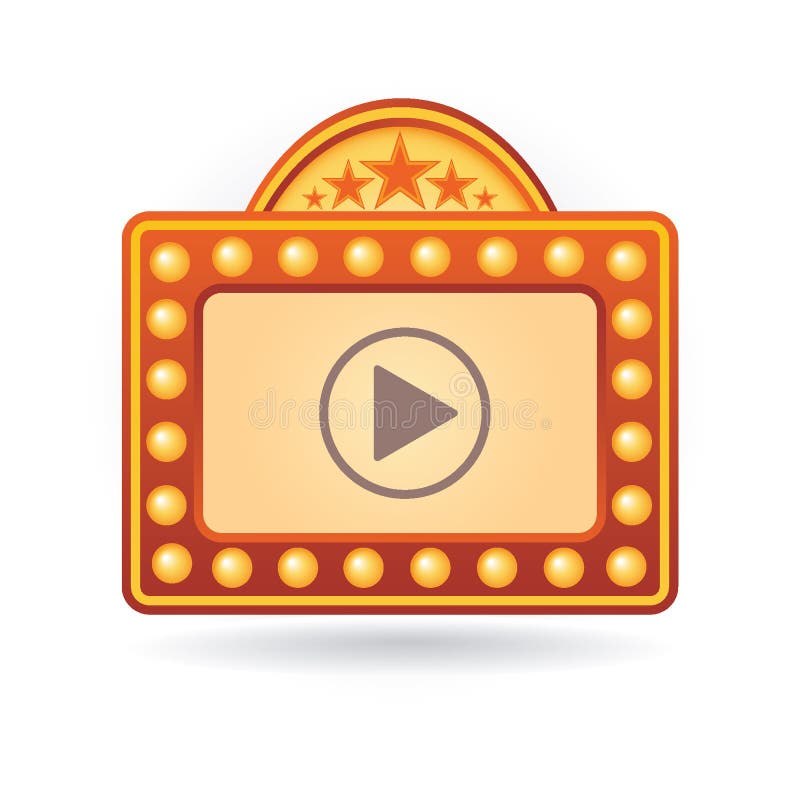 Neon sign with play simbol stock vector. Illustration of object - 16906807