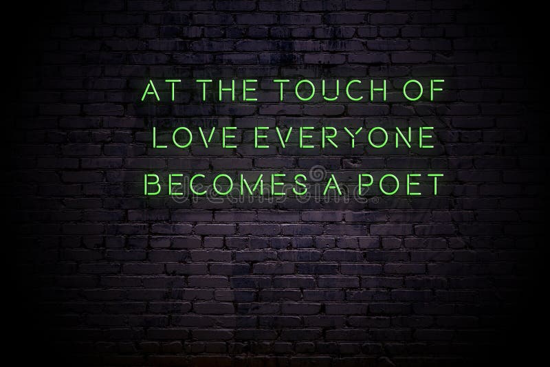 Neon Sign with Positive Motivational Saying on the Wall Stock Image ...