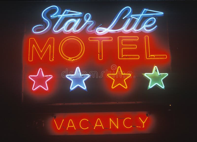 Neon Motel Sign stock photo. Image of united, states - 23148244