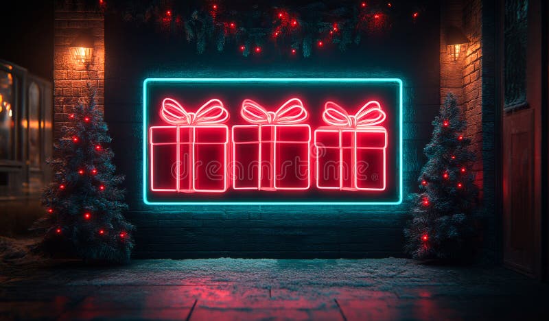 Gift Boxes Line Icon Present Sign Stock Photos - Free & Royalty-Free ...