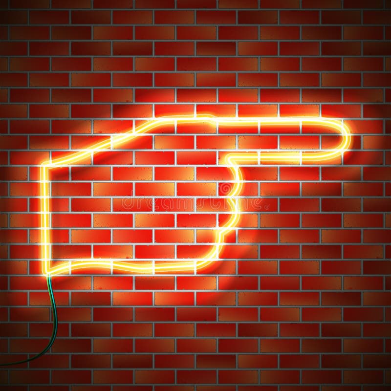 Neon Pointing Finger Stock Illustrations – 649 Neon Pointing Finger ...