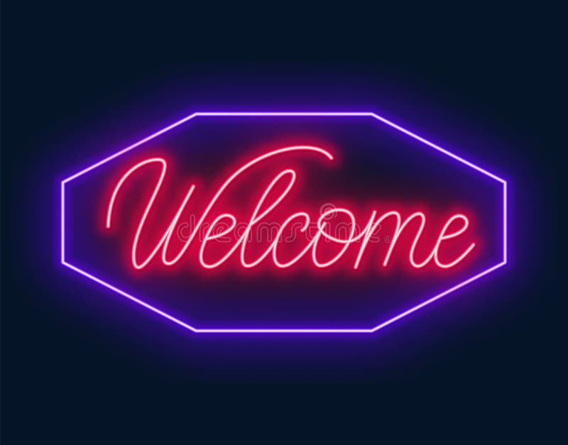 Lettering Welcome Isolated on White Background. Stock Illustration ...