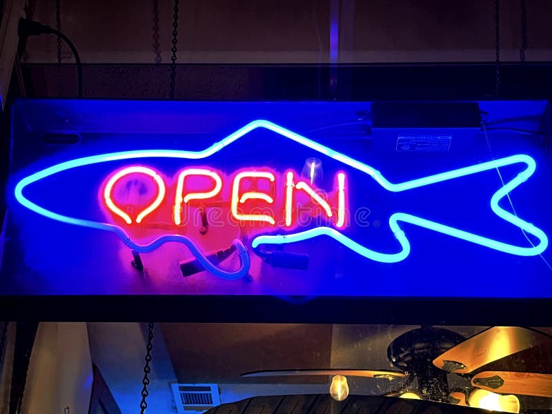 Neon open sign stock image. Image of light, window, electrical - 309230133