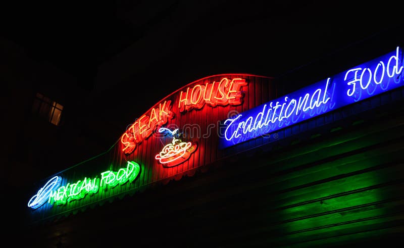 Neon signboard stock photo. Image of symbol, electric - 60473698