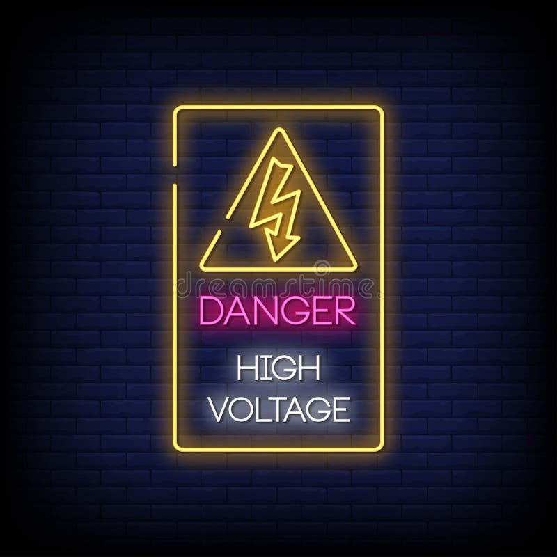 Danger Neon Signs Style Text Vector Stock Vector - Illustration of ...