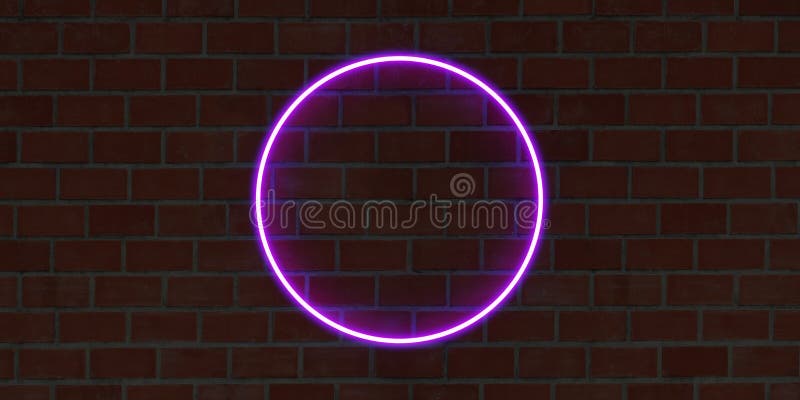 Neon Signs on the Wall Neon Signs and Brick Walls Text Frame on Panel ...