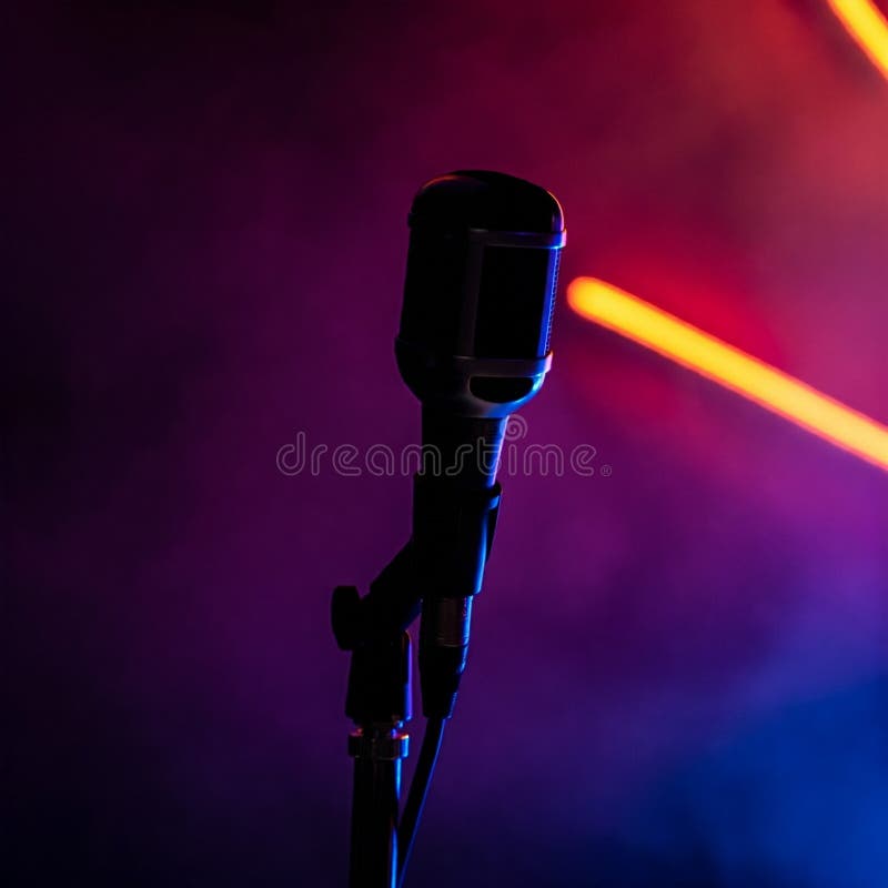 A Neon Silhouette stock illustration. Illustration of stand - 364478347