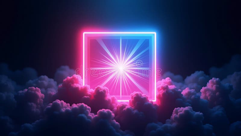 Neon Smoke Background,Abstract Colorful Background with Glowing Neon ...