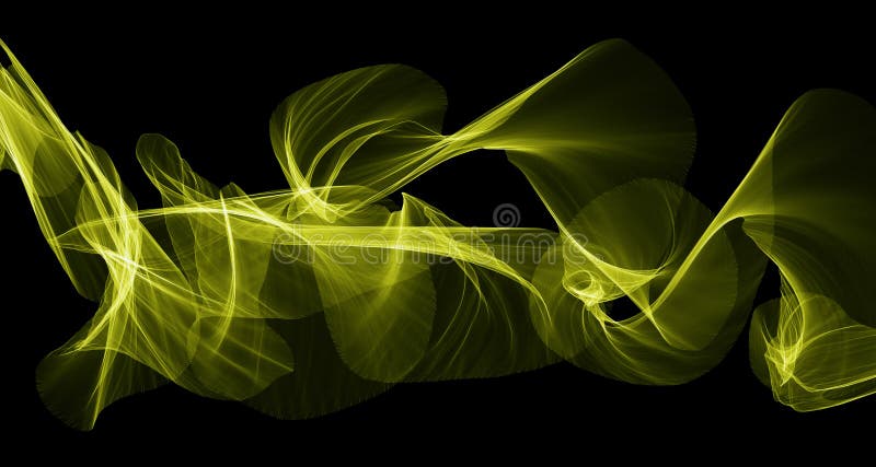 Neon Smoke. Modern Abstract Wide Background, Design of Thin Neon ...