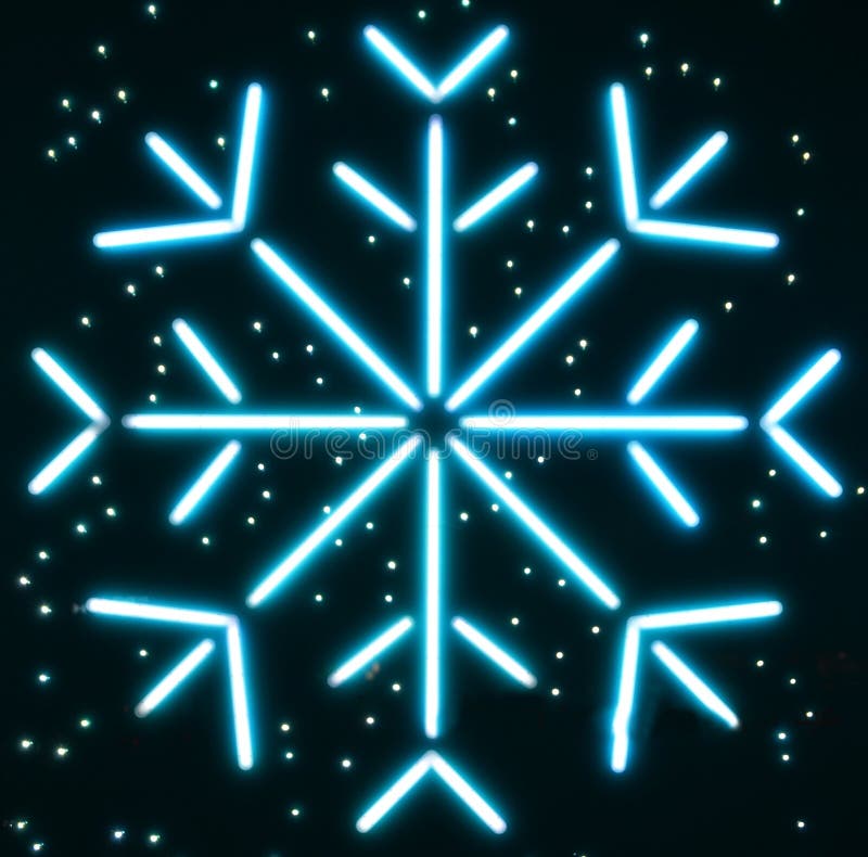Vector Neon Snowflake on Transparent Background. Stock Vector ...