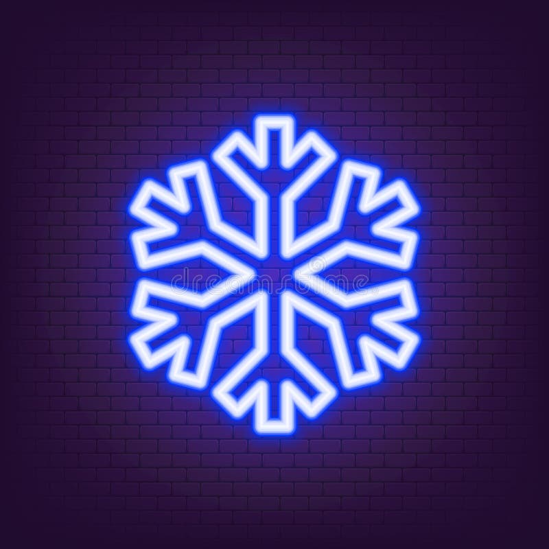 Neon Snowflake Icon. Cold Logo. Elements of Eco in Neon Style Icons ...